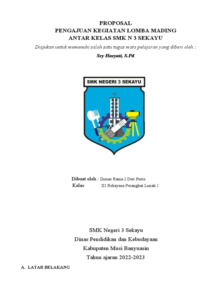 Proposal Lomba Mading | PDF