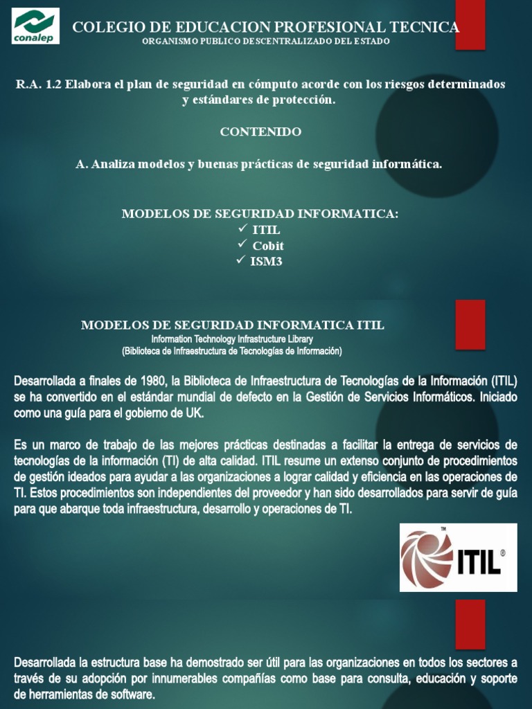 Modelos de Seguridad Informatica | PDF | Itil | Cobit