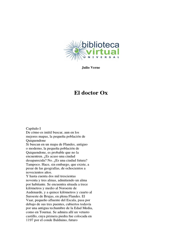 Julio Verne - El Doctor Ox | PDF