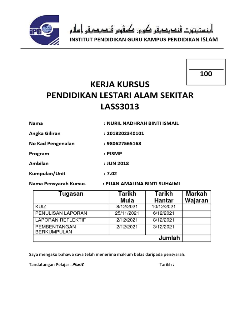 Nuril Nadhrah Tugasan 3 Lass3013 | PDF
