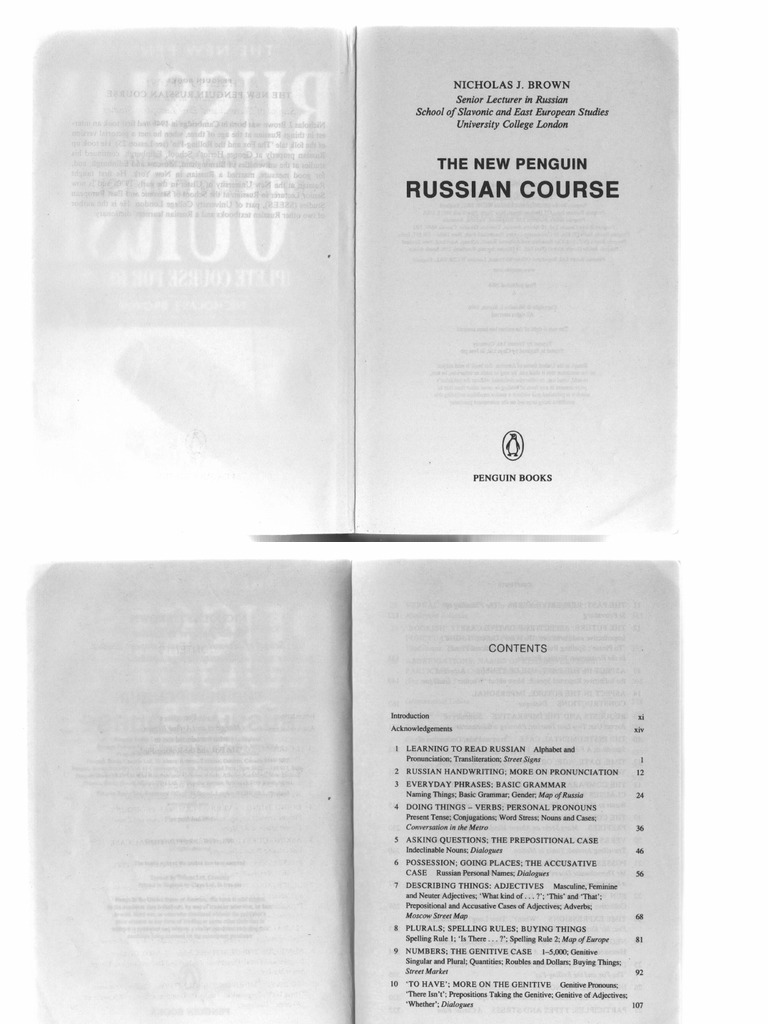 The New Penguin Russian Course | PDF