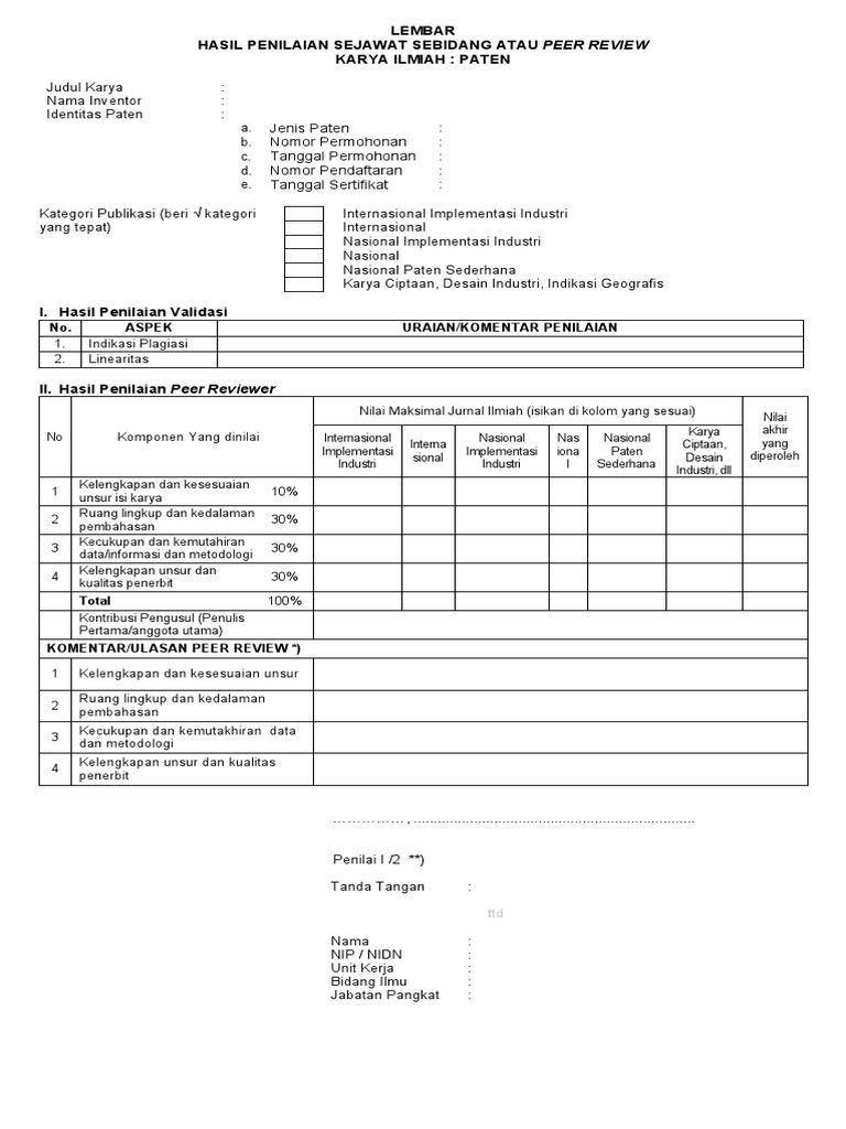 Peer Review Paten | PDF