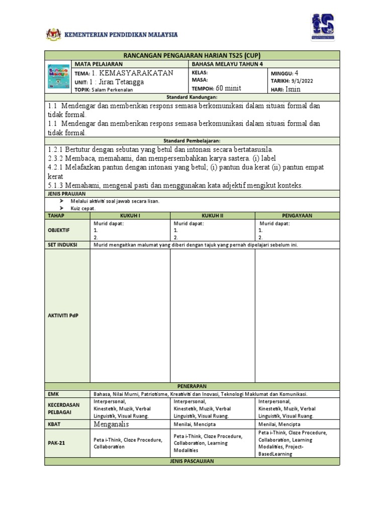 RPH Cup-Bm T4 (Tapak) | PDF