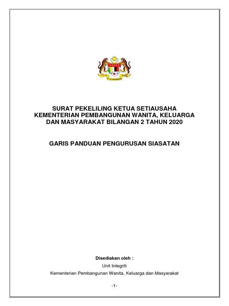 Garis Panduan Pengurusan Siasatan 2020 Edaran PDF | PDF | Ilmu Sosial
