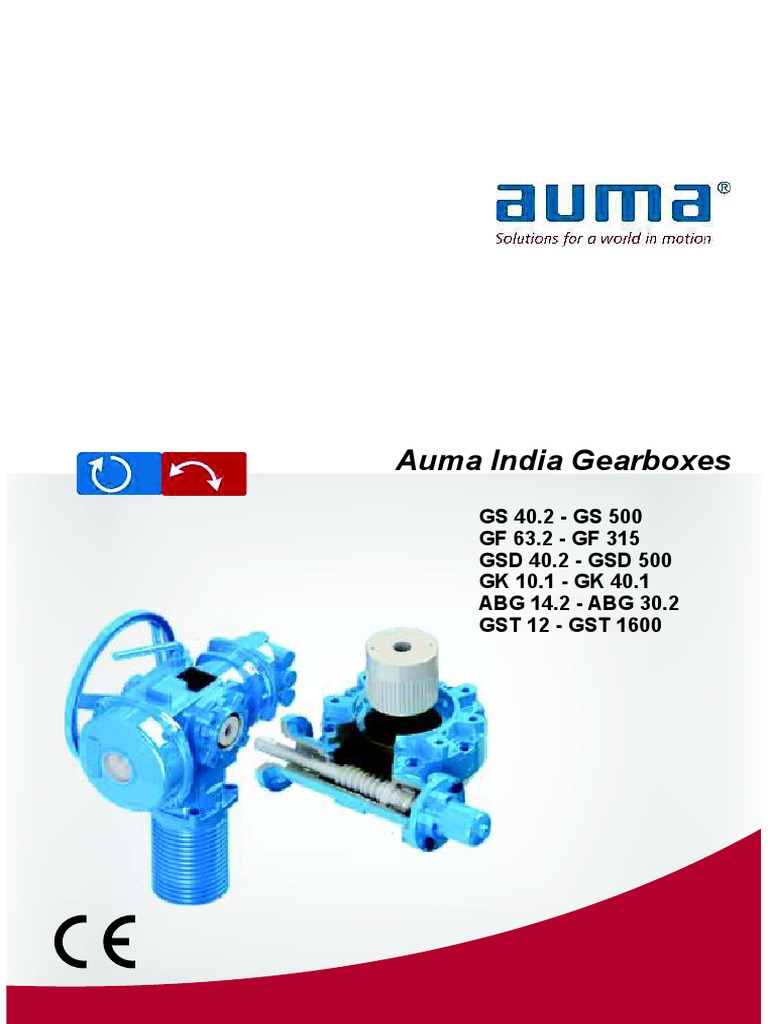 Auma India Gearbox Catalogue - New | PDF | Transmission (Mechanics) | Valve