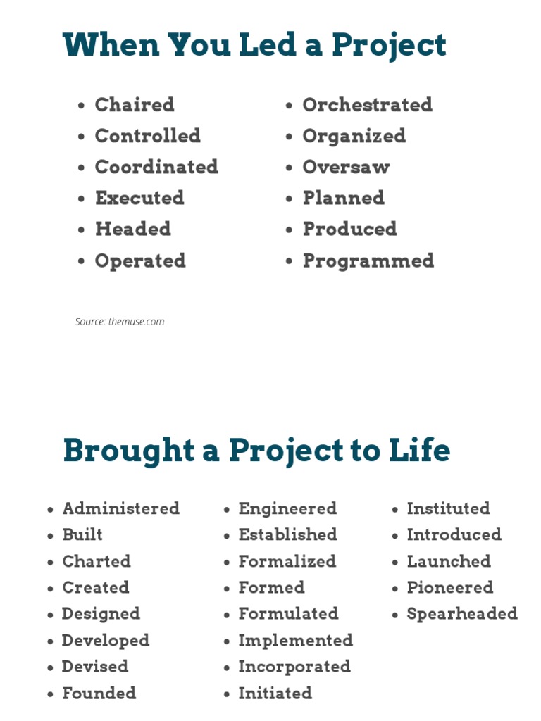 Powerful Action Verbs For Strong Bullet Points | PDF | Economies | Business