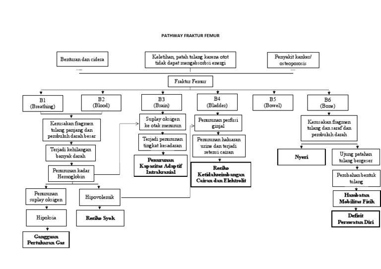 Pathway Fraktur Femur dan Penanganannya | PDF
