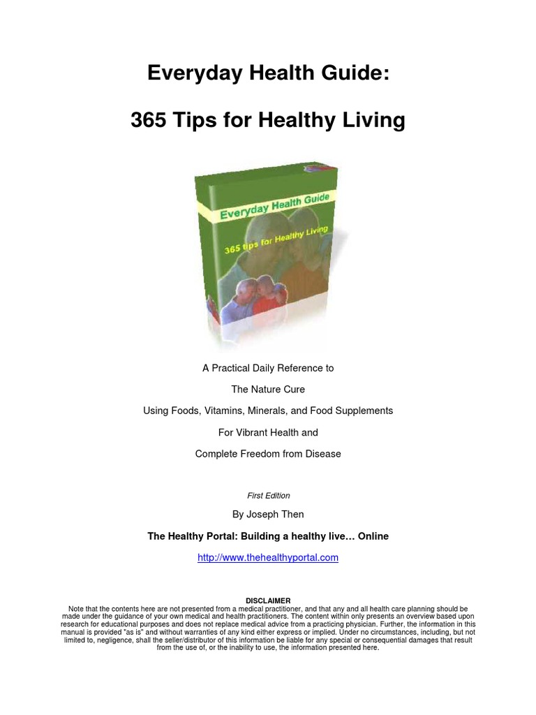 A Comprehensive Daily Reference to Maintaining Vibrant Health Through ...