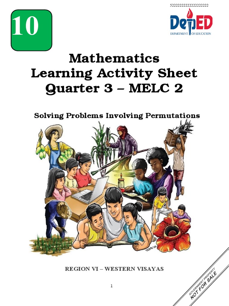 Mathematics Learning Activity Sheet Quarter 3 MELC 2 Solving 