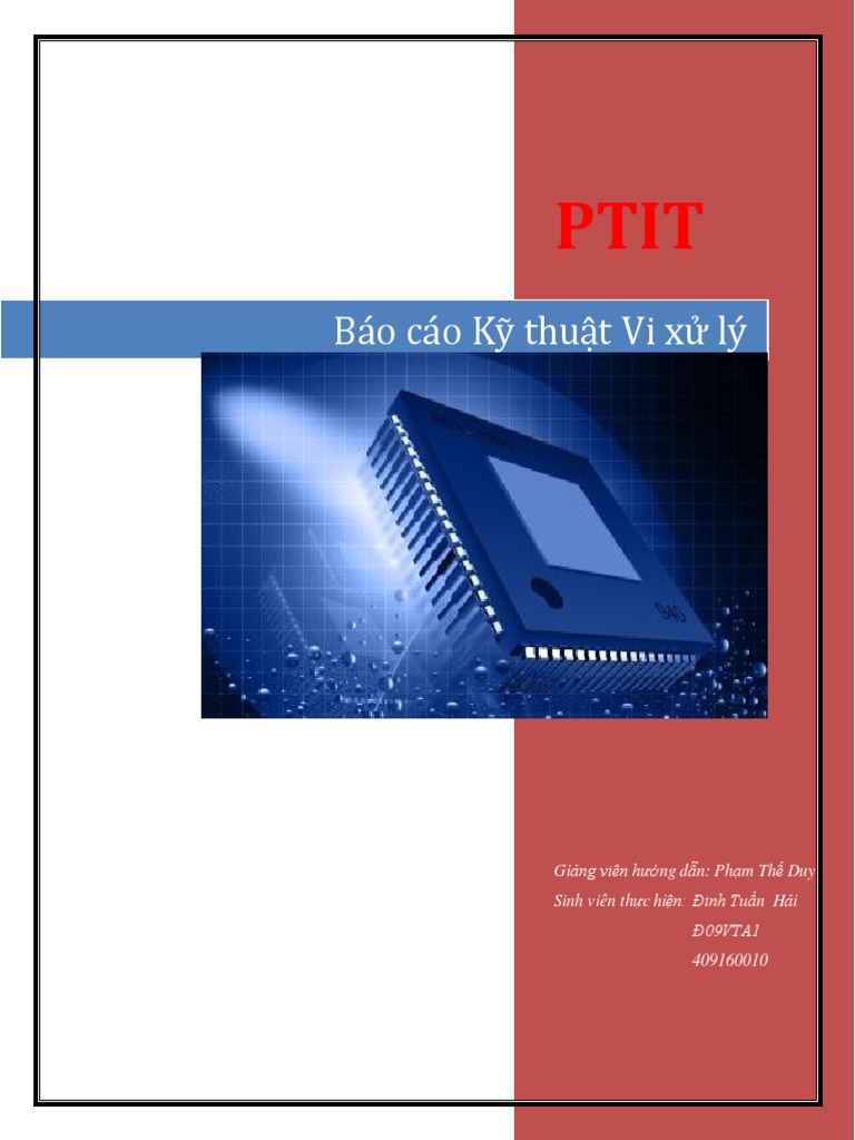 Báo Cáo Thực Hành Kỹ Thuật Vi Xử Lý PTIT | PDF