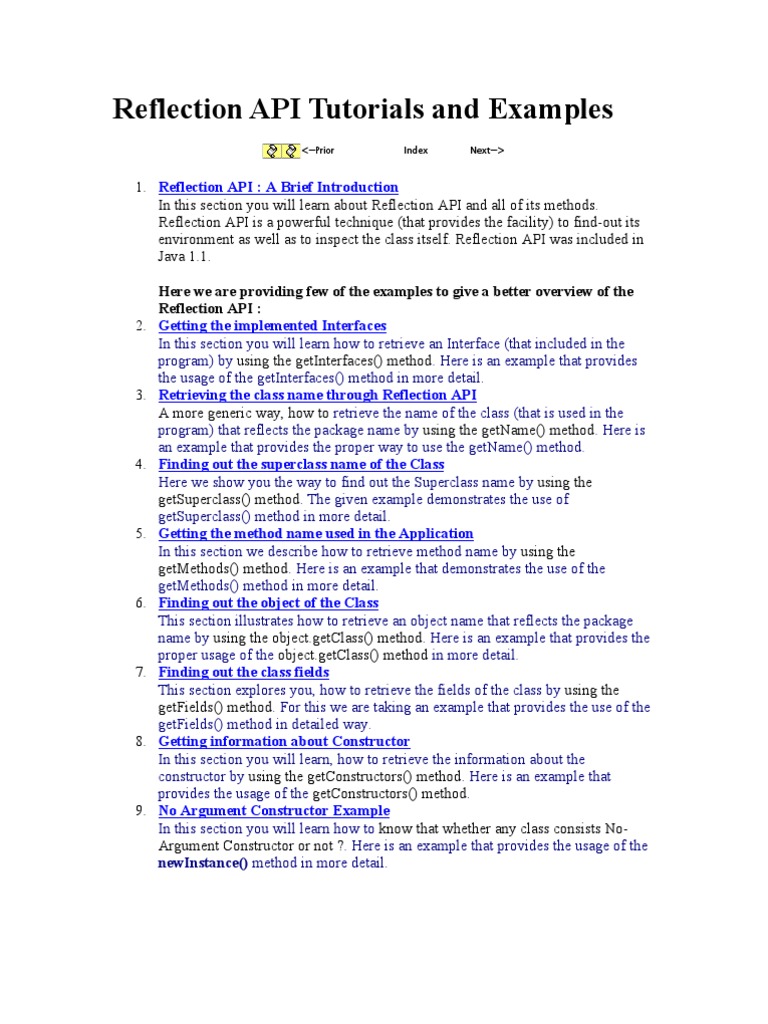 Reflection In Java Pdf Method Computer Programming Class Computer Programming 