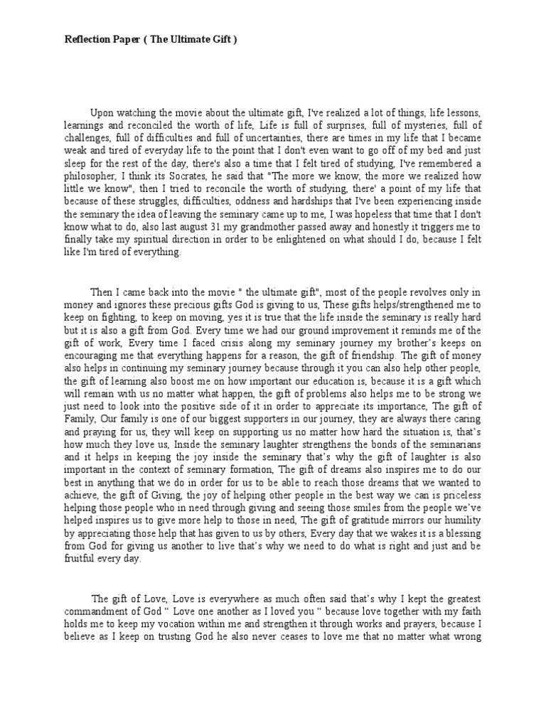 Life Lessons from The Ultimate Gift | PDF | Love