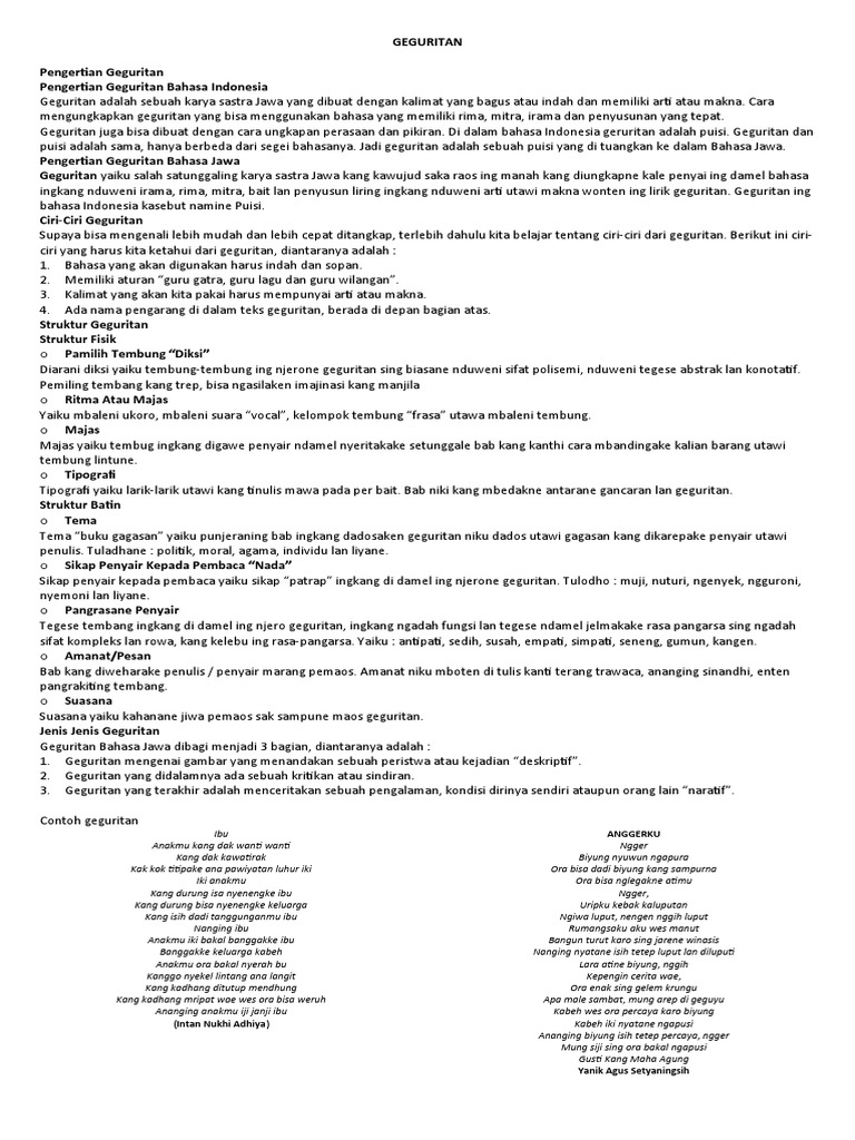 GEGURITAN Pupuh | PDF