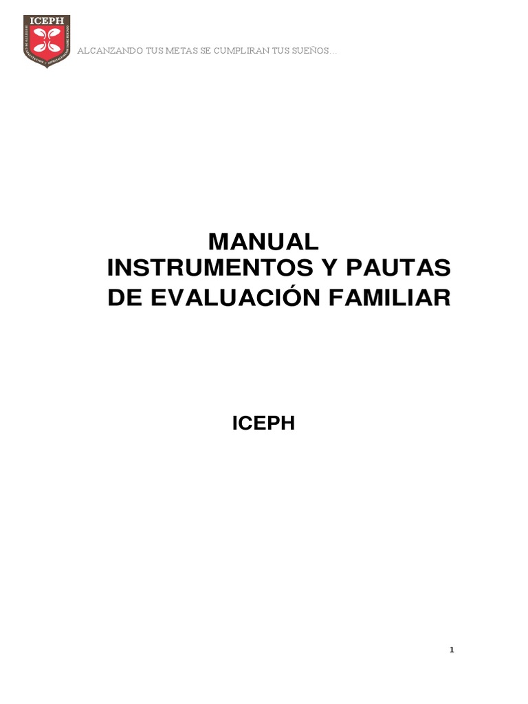 Instrumentos de Evaluación Familiar | PDF | Resiliencia psicológica | Adultos