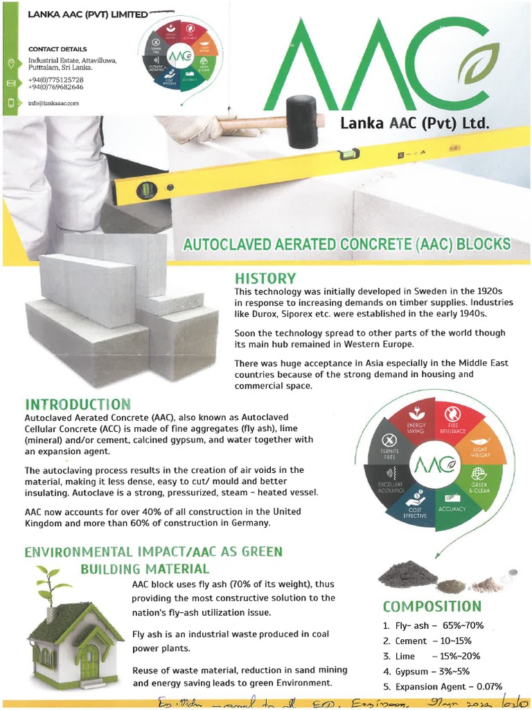 AAC Blocks Light Weight Block | PDF
