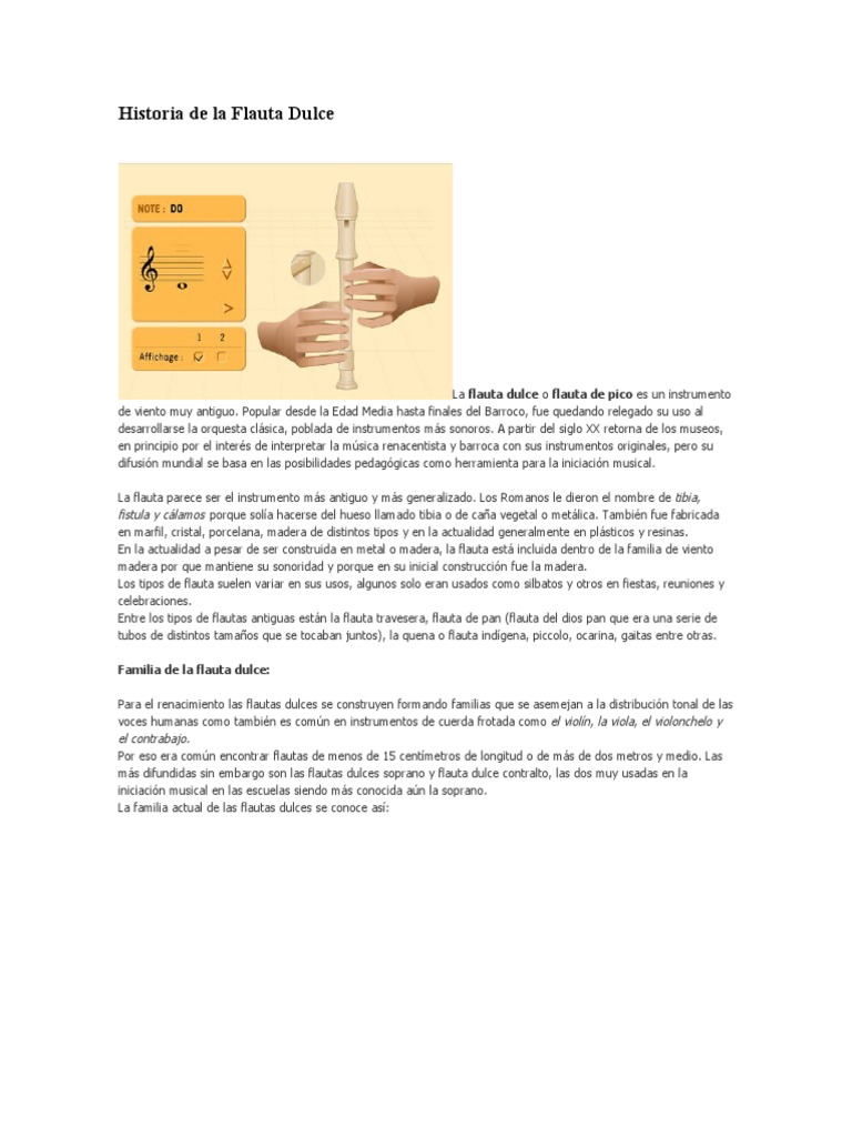 La evolución de la flauta dulce: de instrumento prehistórico a ...
