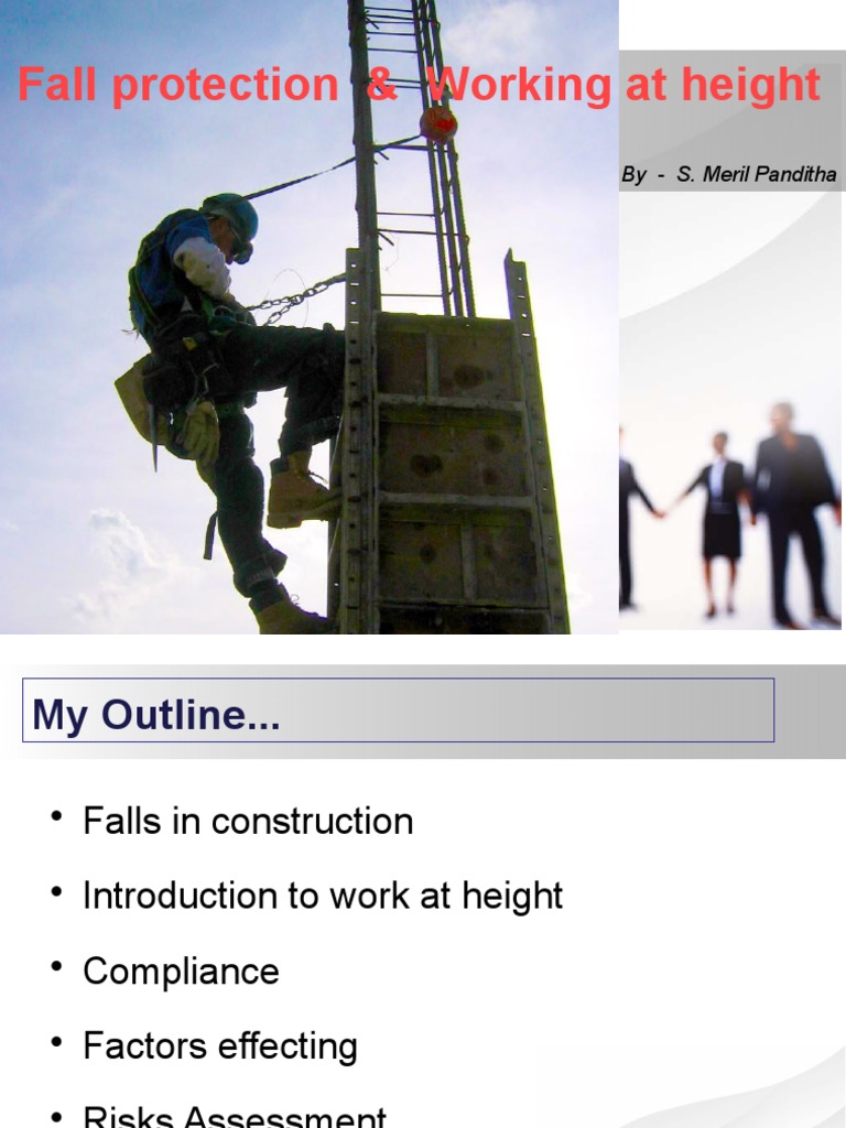 Fall Protection & Working at Height: by - S. Meril Panditha | PDF ...