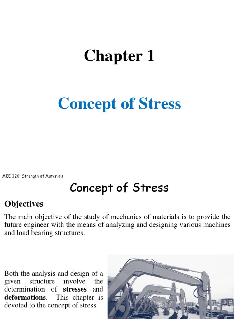 Chapter 1 | PDF | Stress (Mechanics) | Strength Of Materials