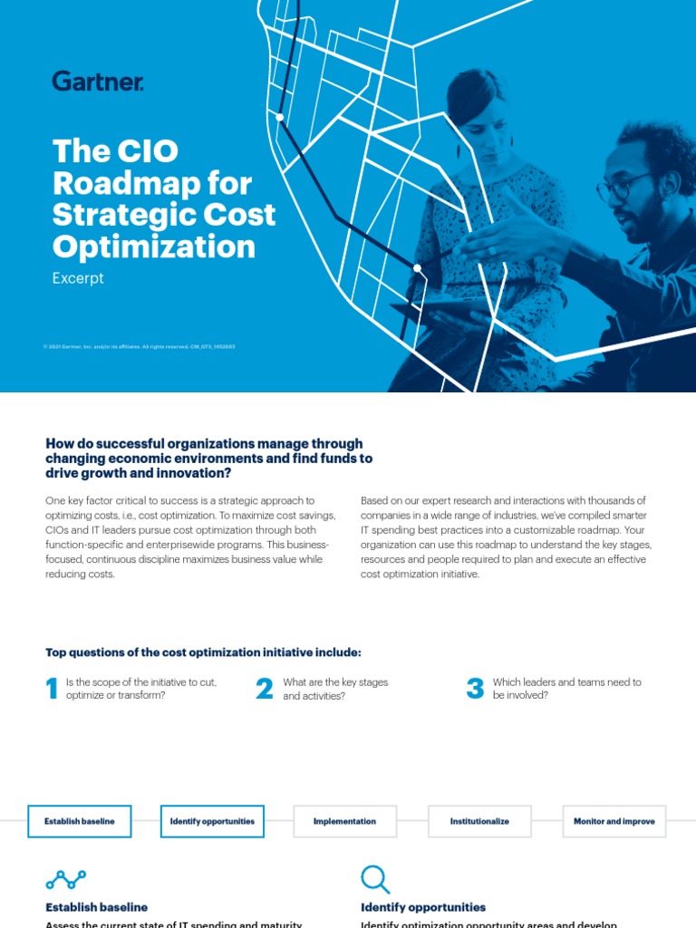 The Gartner Cio Roadmap For Strategic Cost Optimization Excerpt | PDF ...