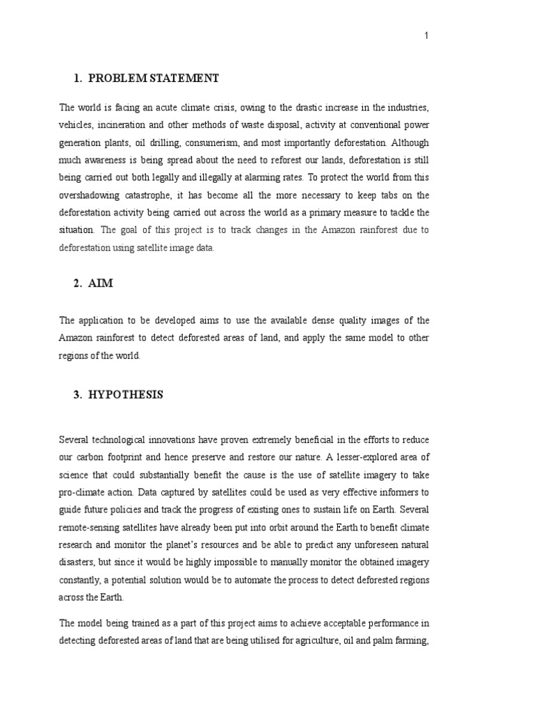 Project Synopsis Part 2 | Download Free PDF | Deforestation | Deep Learning