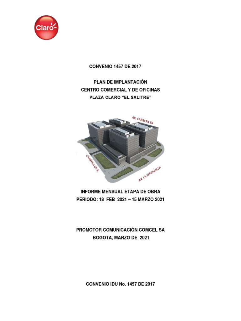 Informe Mensual IDU | PDF | Bogotá