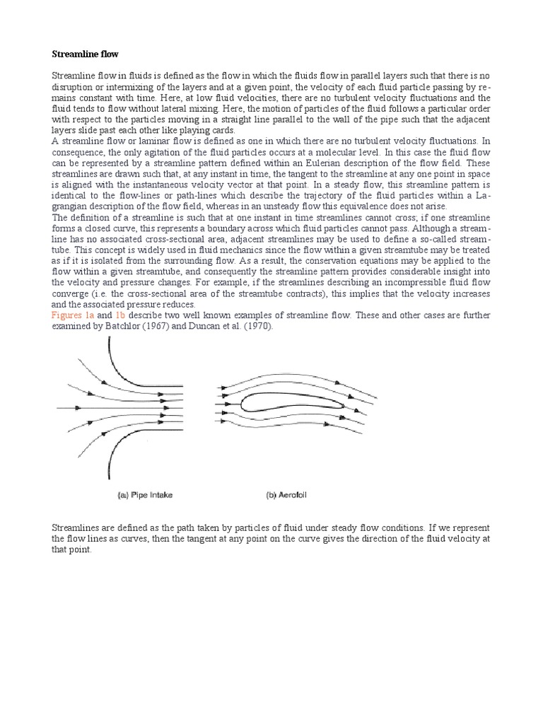 Streamline and Turbulent Flow | PDF | Turbulence | Reynolds Number