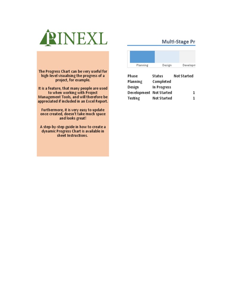 Multi-Stage Progress Bar | PDF | Microsoft Excel | Chart