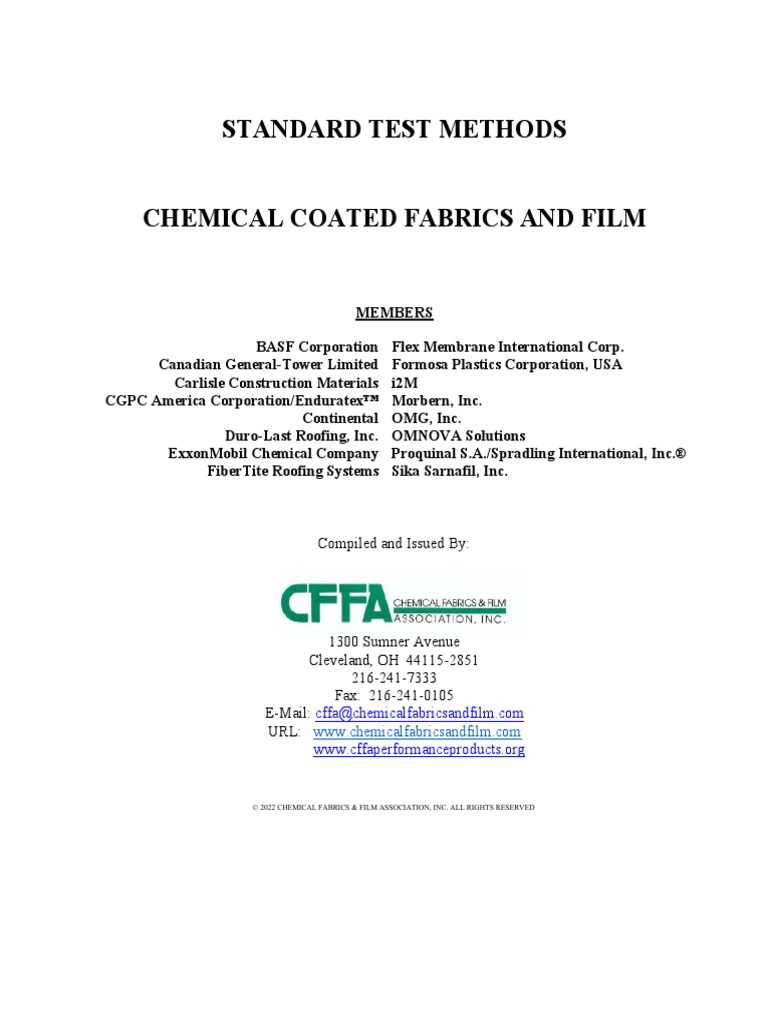 Standard Test Methods: Compiled and Issued by | PDF | Ultraviolet | Bleach