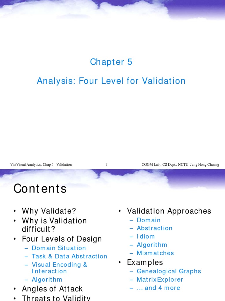 Four Levels of Validation | PDF | Analytics | Top Down And Bottom Up Design