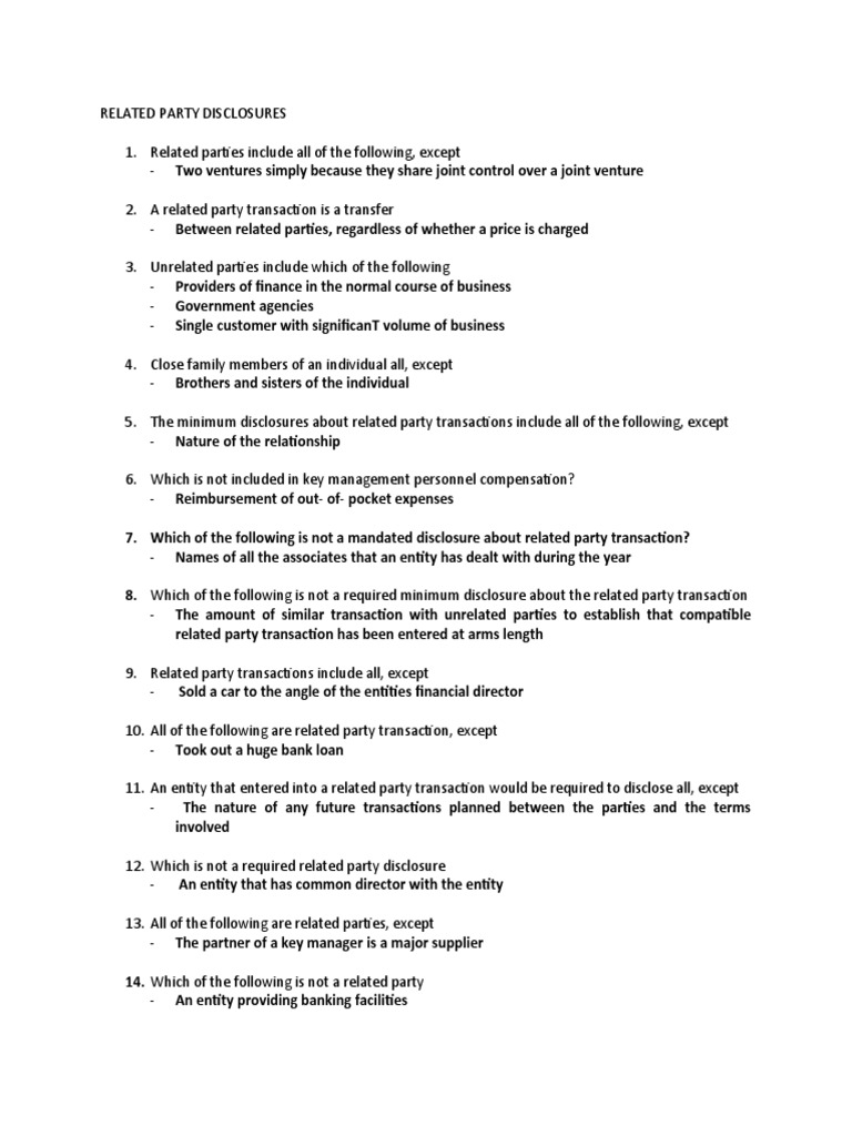 Related Party Disclosure | PDF | Financial Transaction | Banks