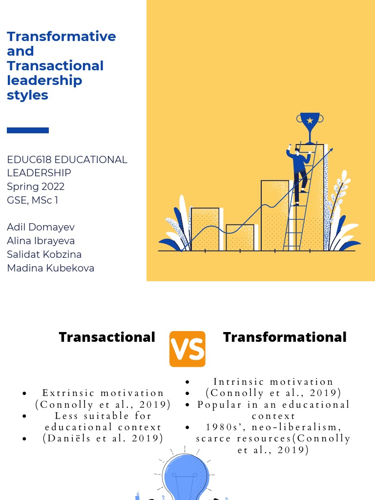 Transformative and Transactional Leadership Styles | PDF | Leadership ...