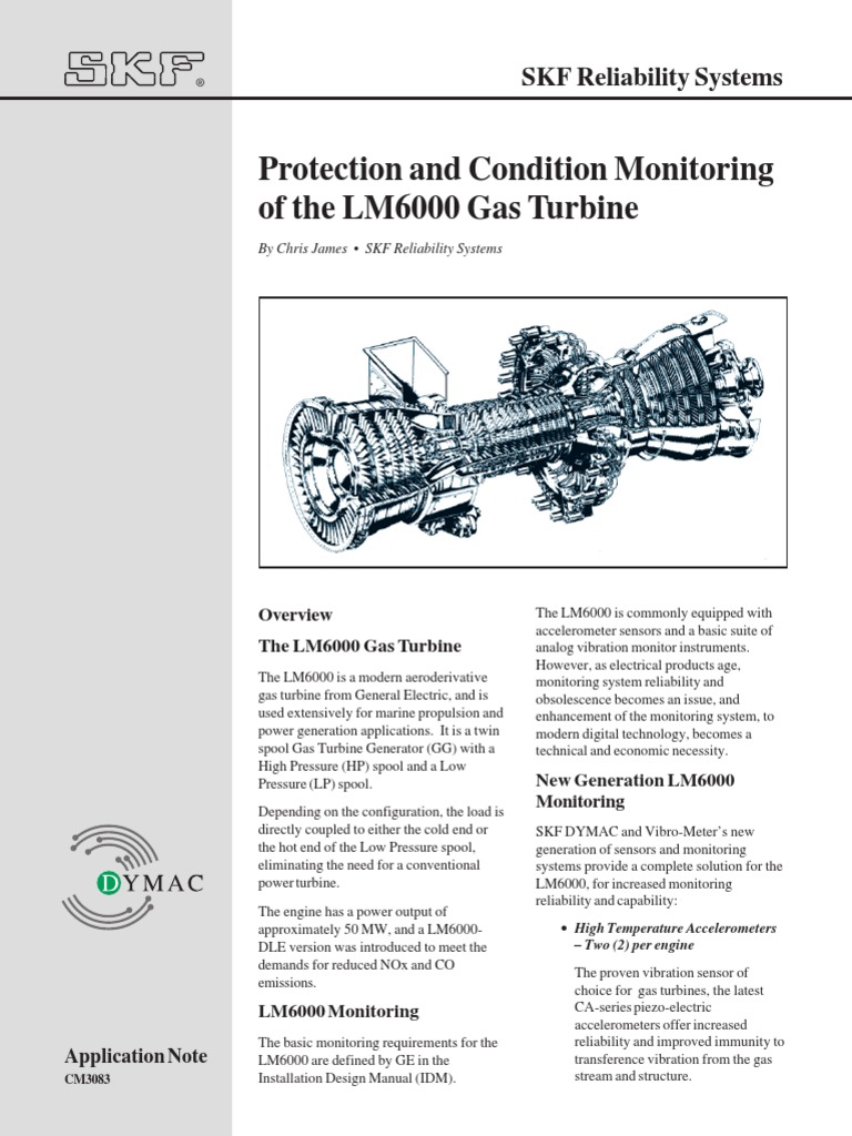 Protection and Condition Monitoring of The LM6000 Gas Turbine | PDF ...