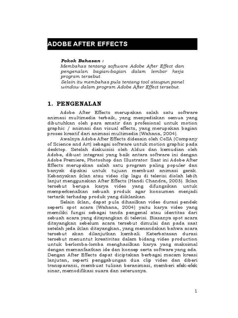 Perbandingan After Effects dan Premiere | PDF | Komputer