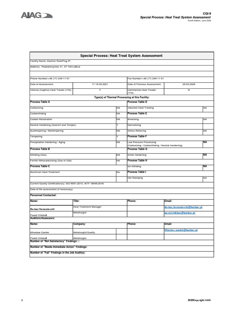 CQI 9 4th Edition | PDF | Heat Treating | Business Process
