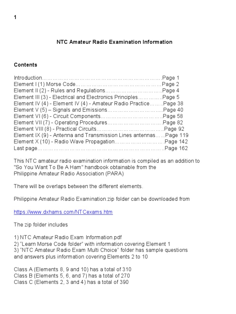 NTC Amateur Radio Exam Guide | PDF | Electrical Impedance | Capacitor