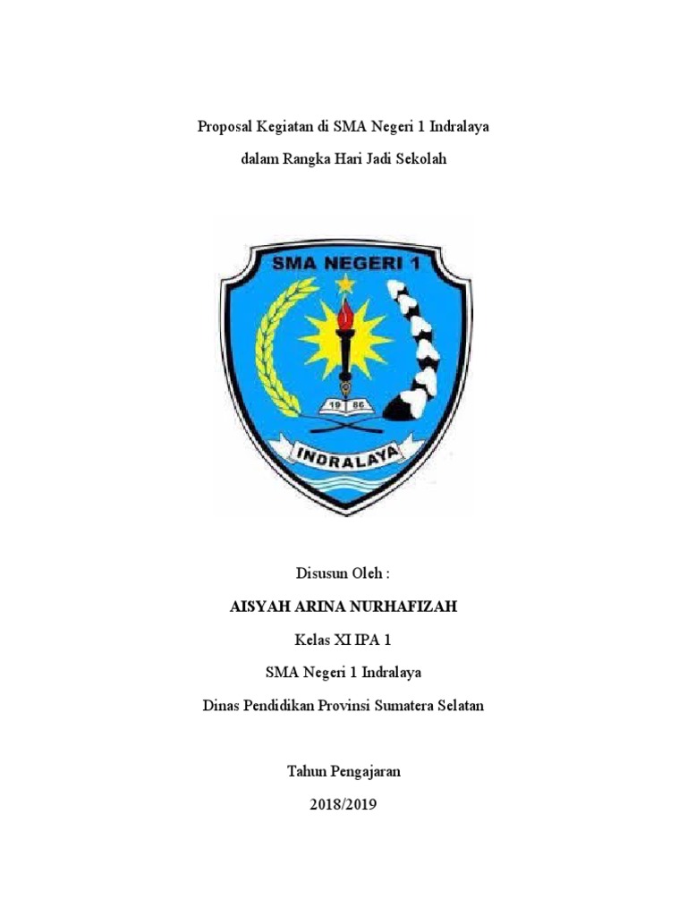 Contoh Proposal Kegiatan Di SMA Negeri 1 Indralaya | PDF