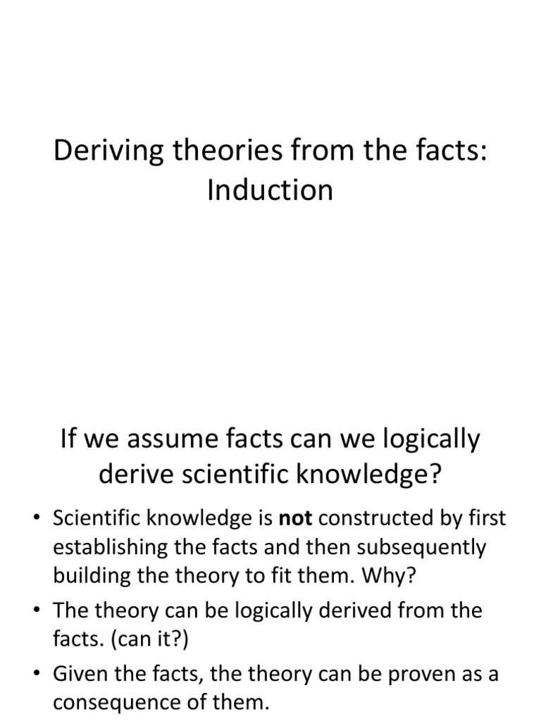 Chapter 4 - Deriving Theories From The Facts | PDF | Inductive ...