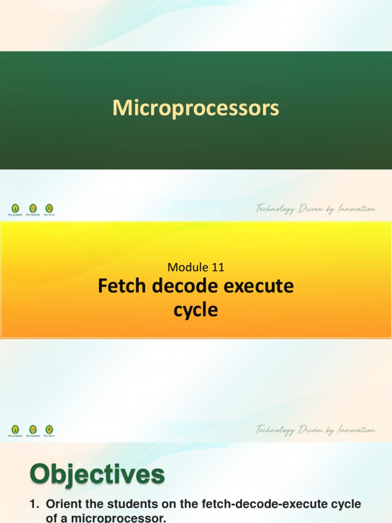 Module 11 Fetch Decode Execute Cycle V1 | PDF | Central Processing Unit | Computer Architecture