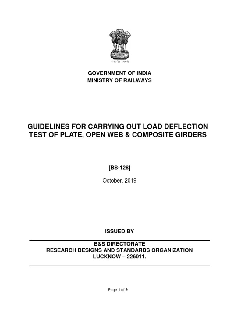 BS 128 - Load Testing of Steel Girder Bridges PDF | PDF | Bridge ...