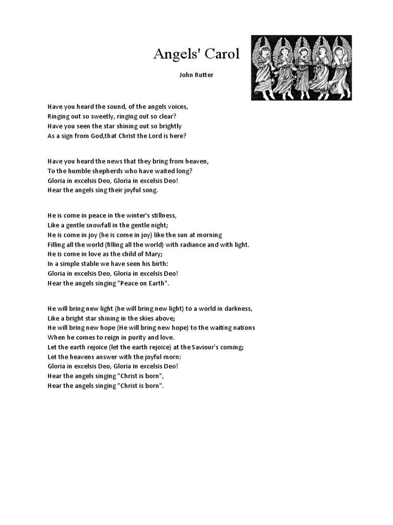 Angels Carol - John Rutter | PDF