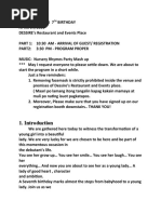 7th Birthday Program | PDF | Birthdays | Psychological Concepts