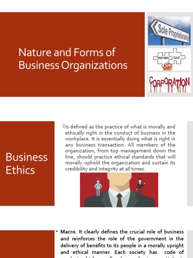 Lesson1 Nature and Forms of Business Organizations | PDF | Partnership ...