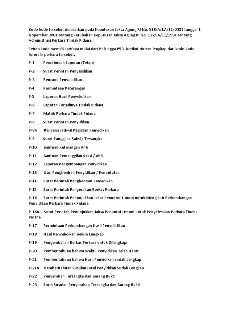 Kode Adm Perkara Pidana | PDF | Ilmu Sosial | Hukum