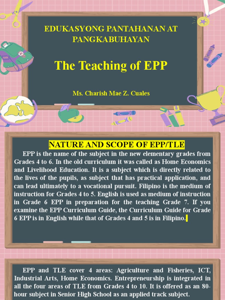 Edukasyong Pantahanan at Pangkabuhayan: The Teaching of EPP | PDF | Carpentry | Agriculture