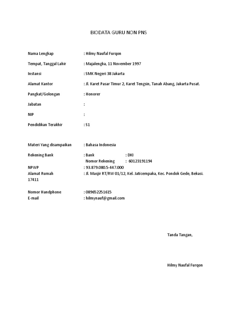 Alamat SMK Negeri 38 Jakarta | PDF