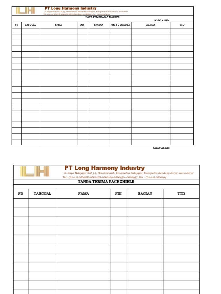 Data Pemakaian Masker dan Face Shield | PDF