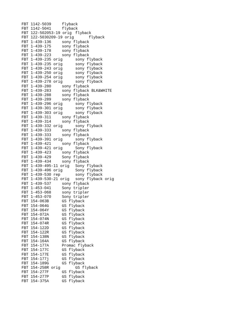 Flyback Replacement | PDF