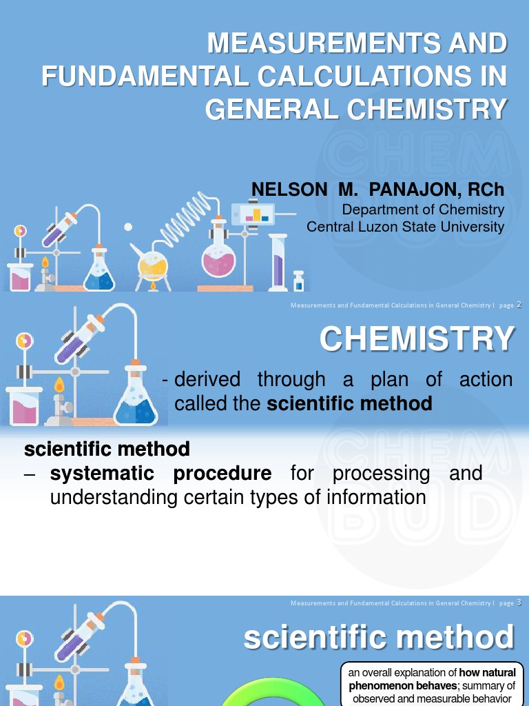 Principles of Chemistry - Measurements and Fundamental Calculations ...