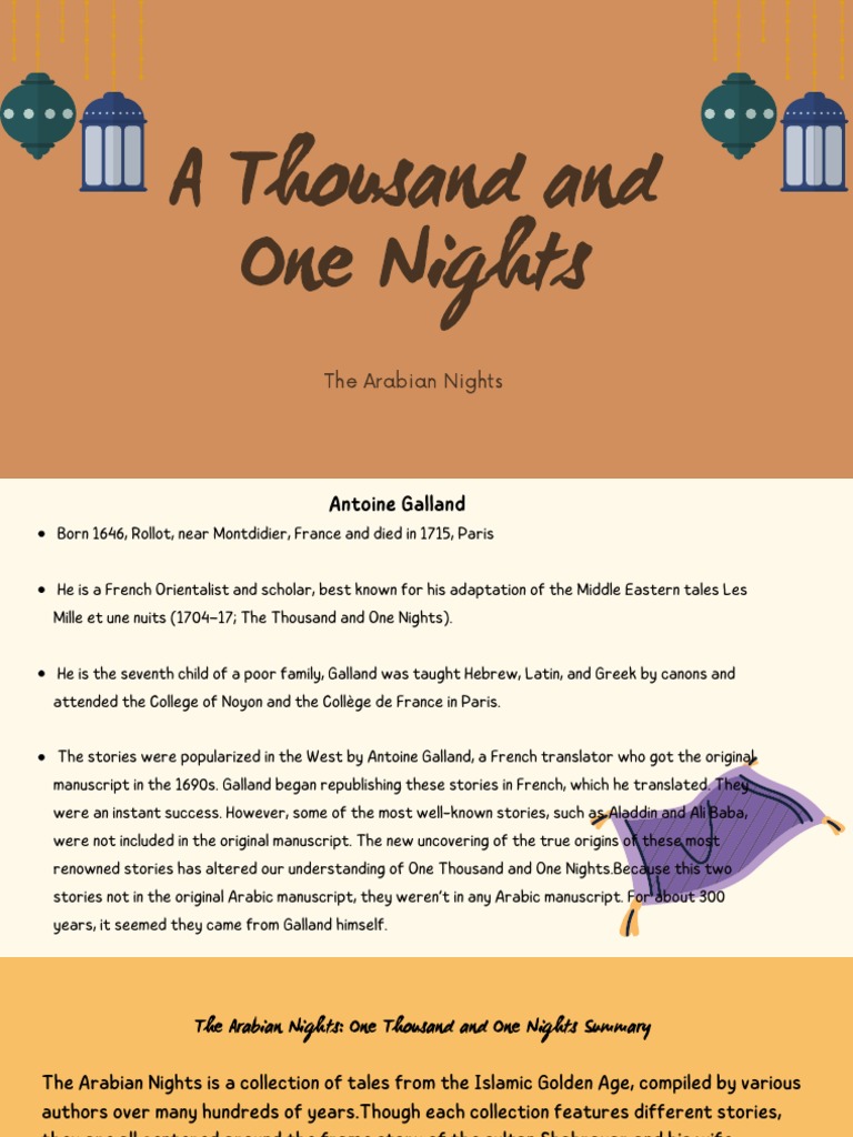 One Thousand and One Nights or Arabian Nights - Final | PDF | One ...