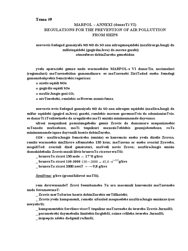 Marpol, Annex Vi | PDF | Pollution | Air Pollution